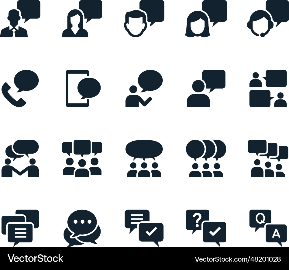 Communication icons Royalty Free Vector Image - VectorStock