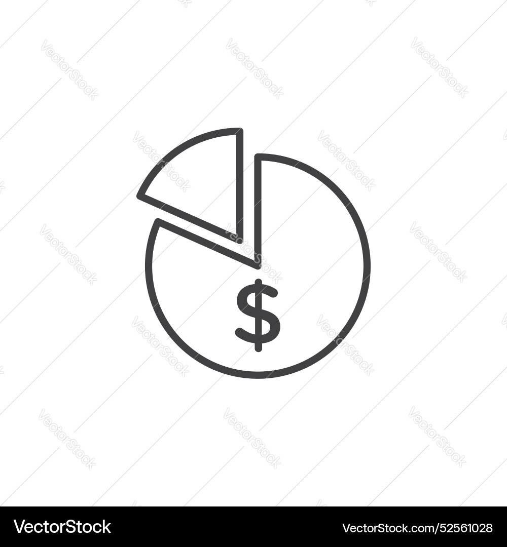 Dividend yield icon set on white background Vector Image