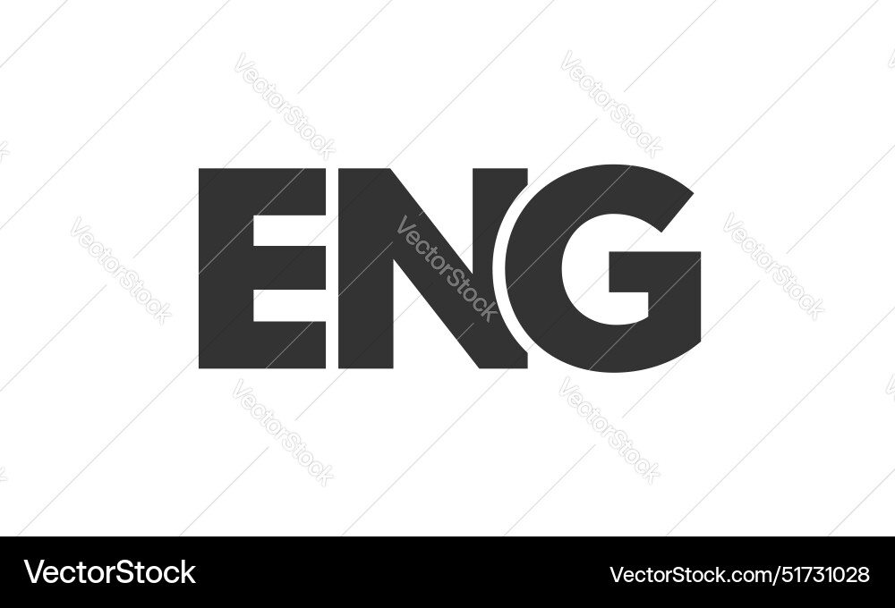 Eng logo design template with strong and modern Vector Image
