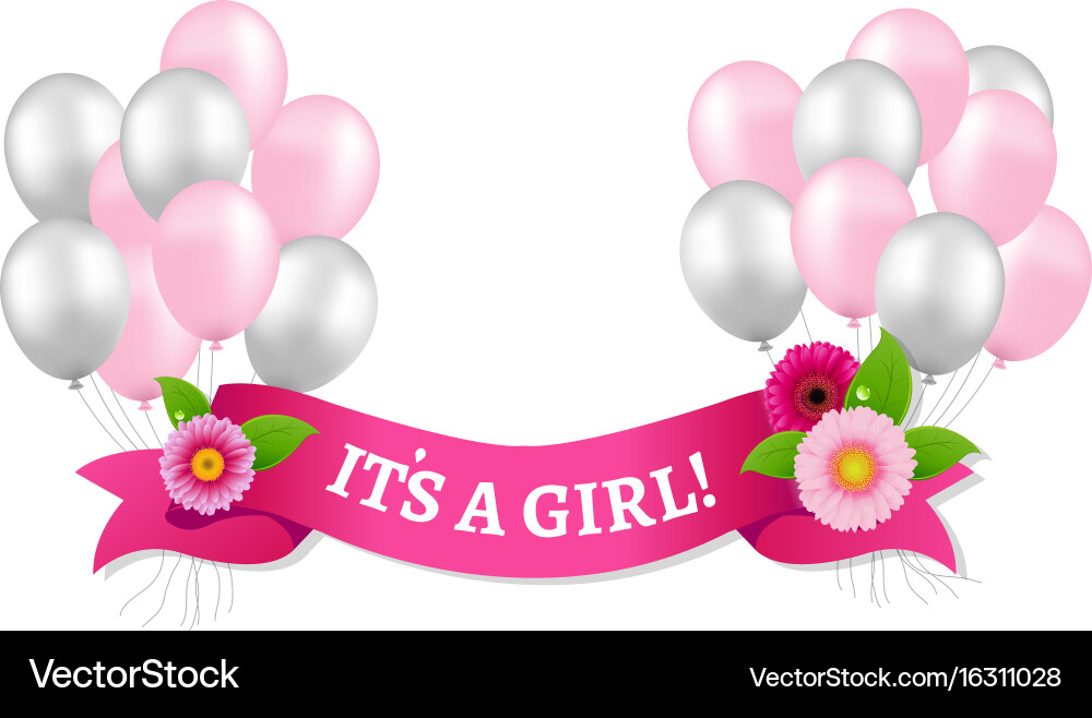 Its a girl Royalty Free Vector Image - VectorStock