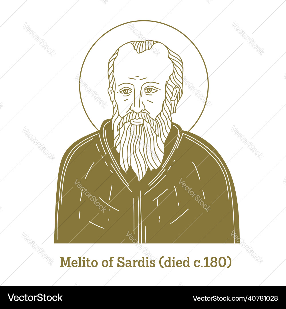 Melito of sardis Royalty Free Vector Image - VectorStock