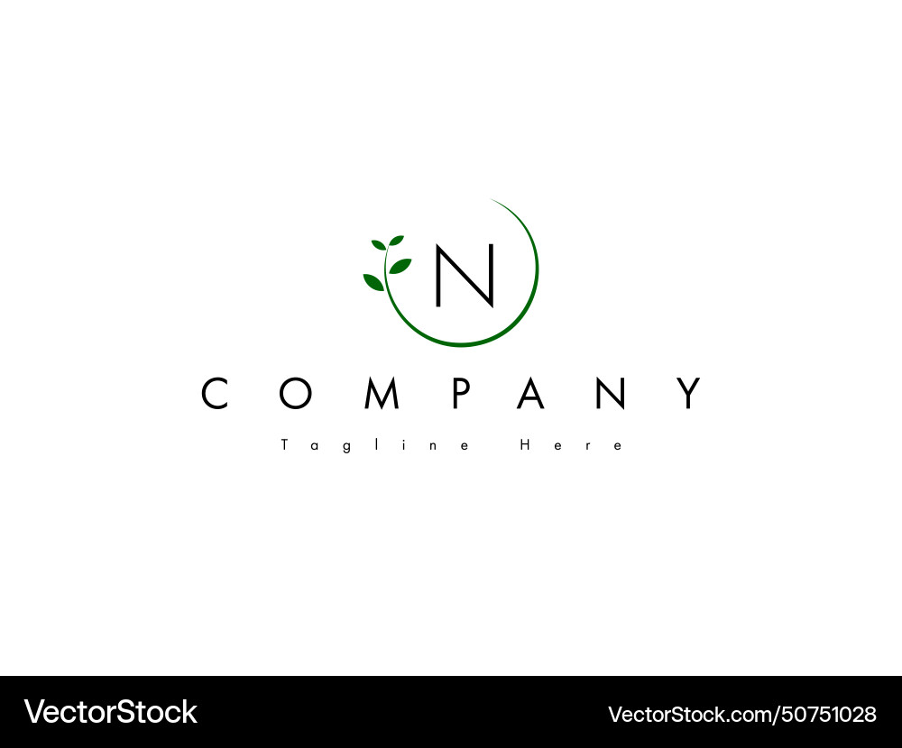Nature circle for natural product logo design Vector Image