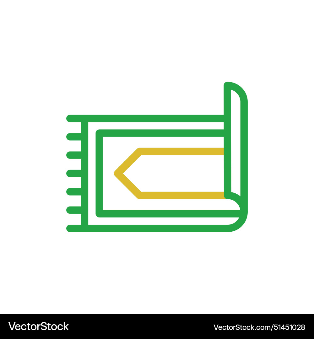 Rug element duocolor orange green ramadan Vector Image