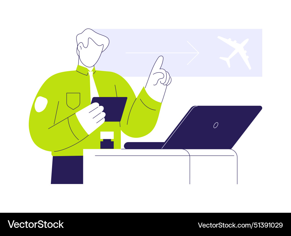 Airport customs abstract concept Royalty Free Vector Image