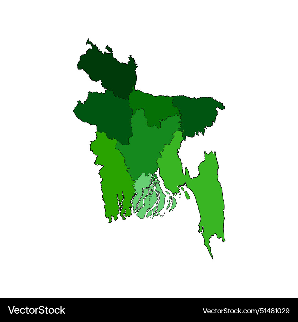 Bangladesh detailed map icon Royalty Free Vector Image