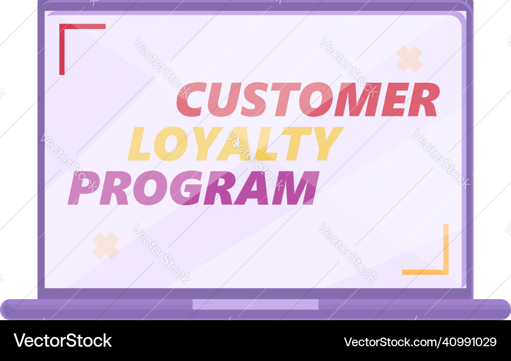 Customer loyalty program icon cartoon gift Vector Image