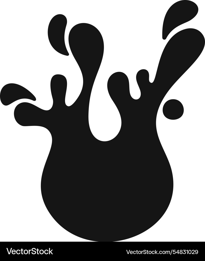 Falling water drop liquid flow Royalty Free Vector Image