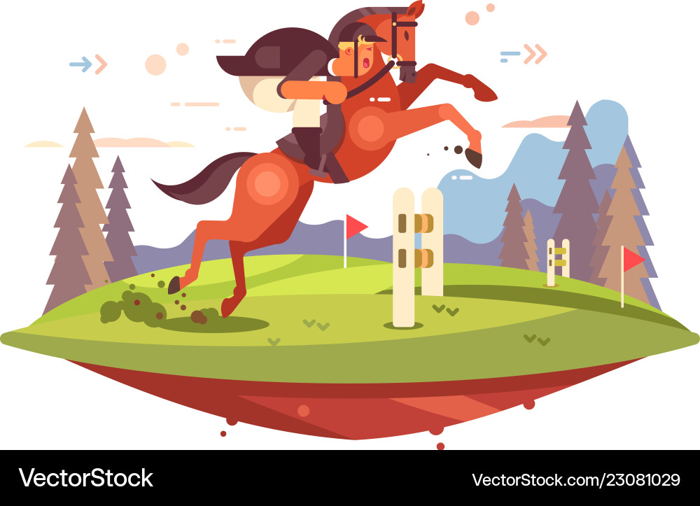 Professional horseback riding Royalty Free Vector Image