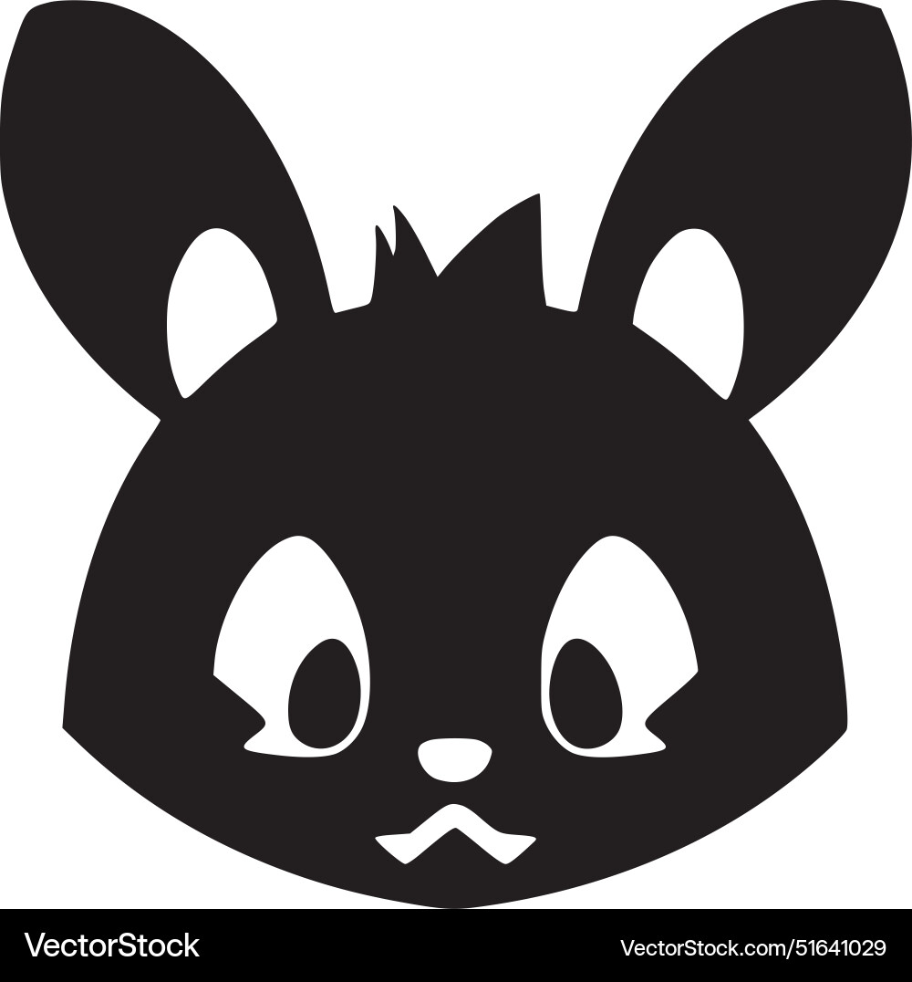 Rabbit - minimalist and flat logo Royalty Free Vector Image