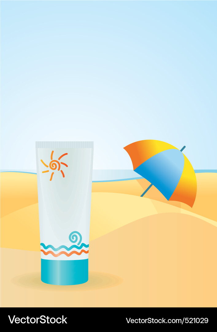 Sun cream Royalty Free Vector Image - VectorStock
