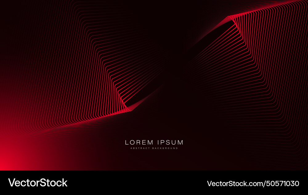 Abstract red rectangle lines on black background Vector Image