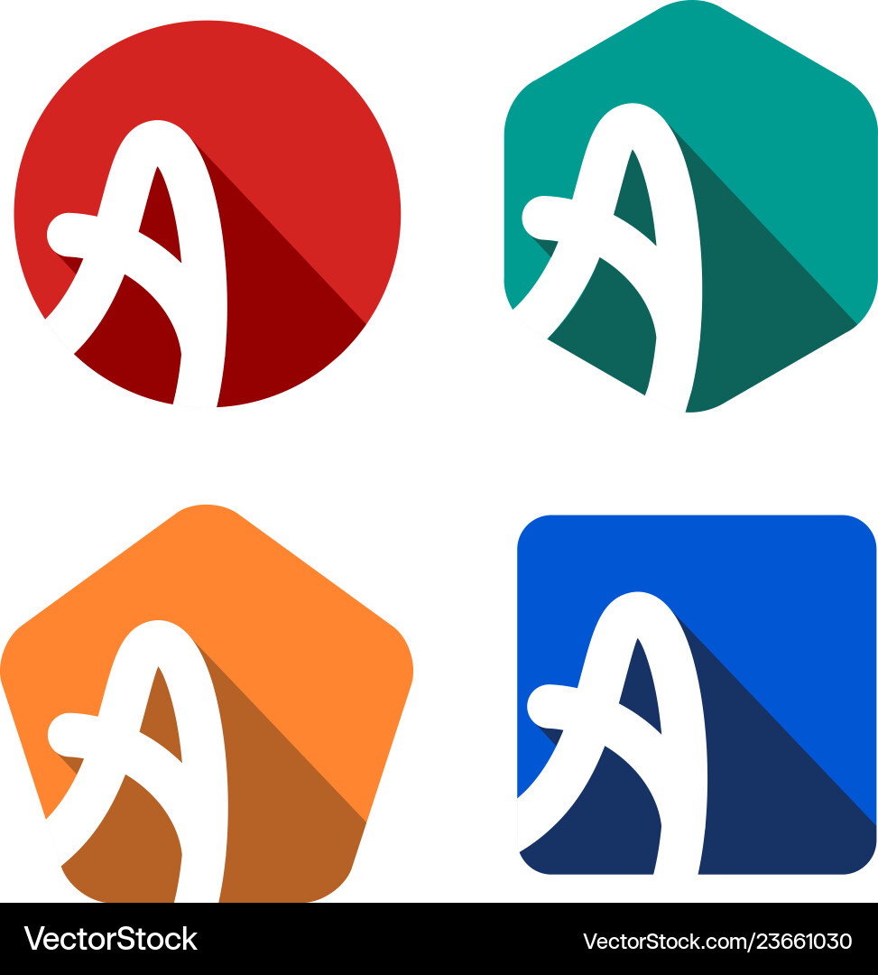 Creative handwritten white letter a inscribed Vector Image