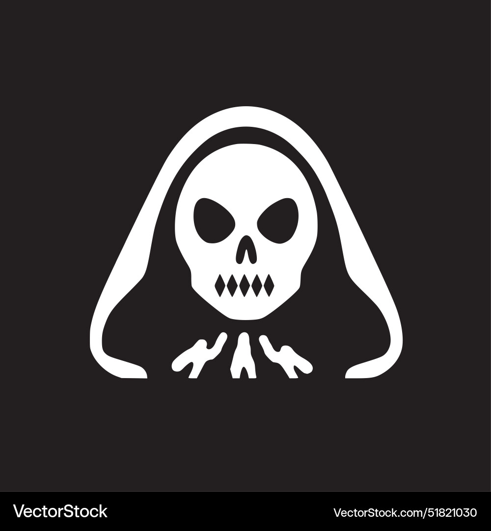 Death - minimalist and simple silhouette Vector Image