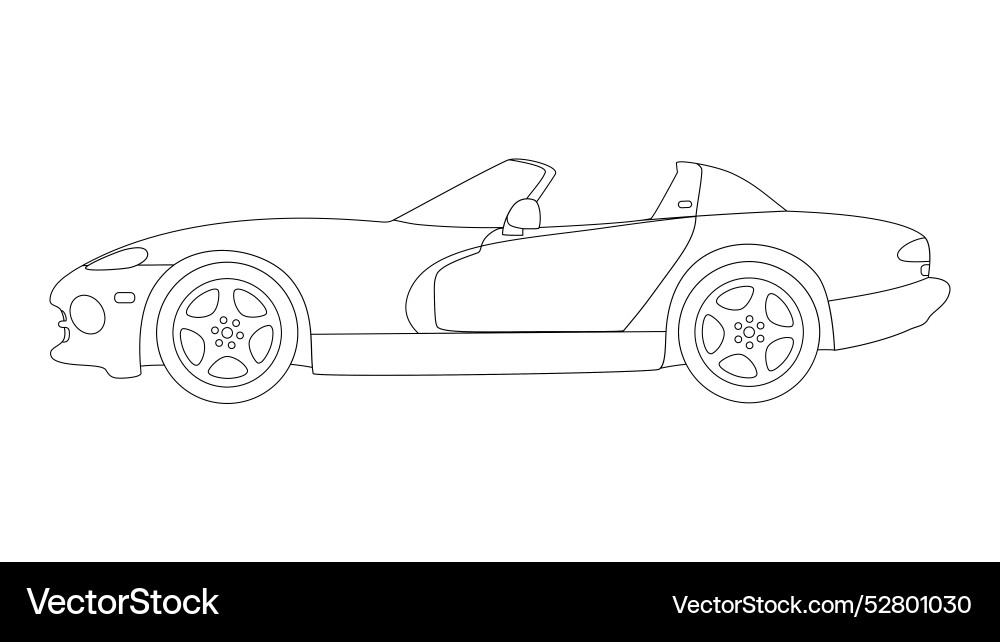 Dodge viper 1st generation Royalty Free Vector Image