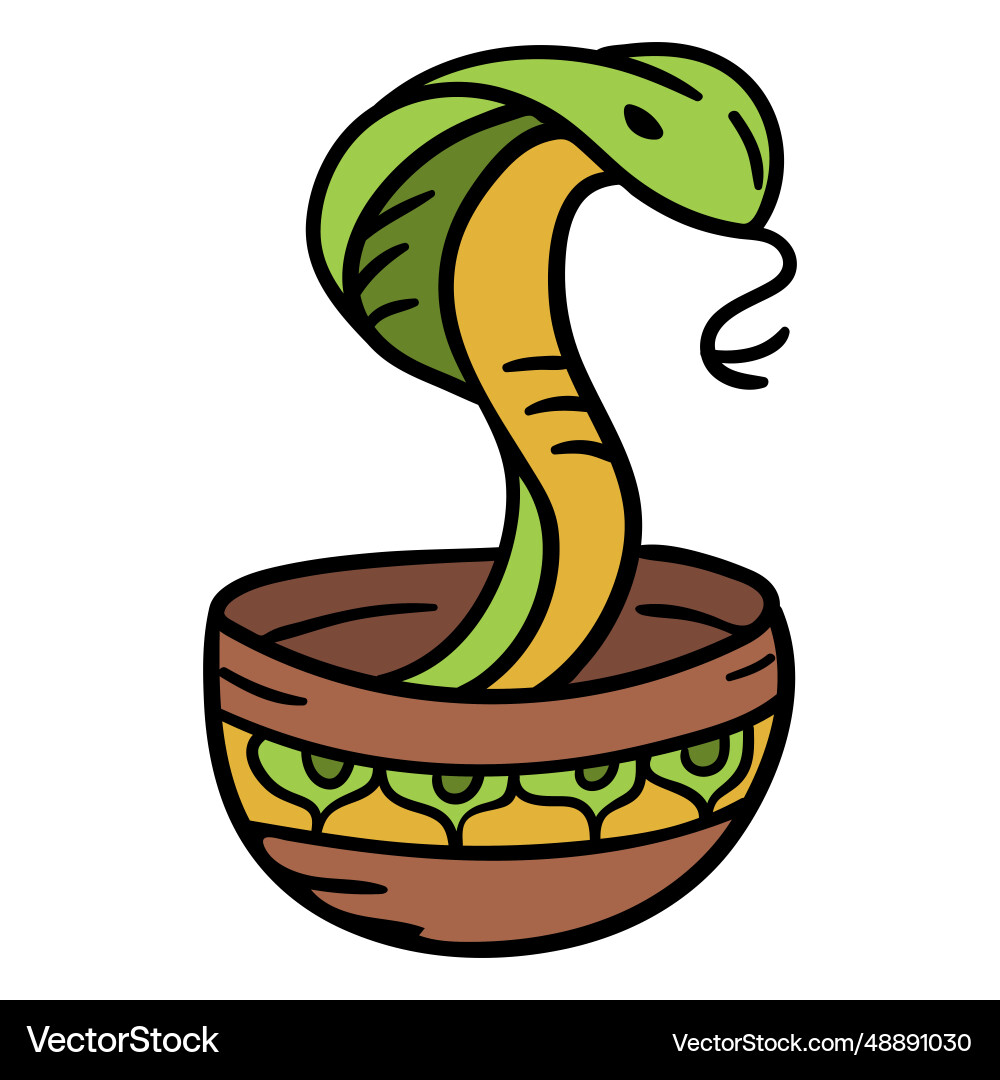 India snake charmer Royalty Free Vector Image - VectorStock