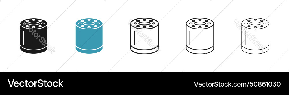 Ölfilter Ikone Automotor Kraftstofffilter Vektorbild