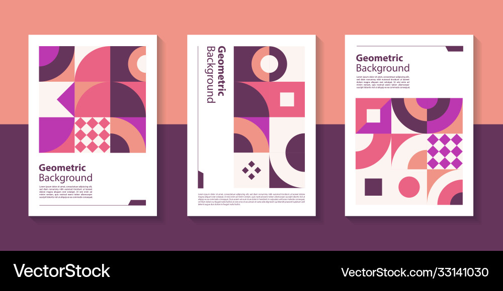 Modern geometric poster background design Vector Image