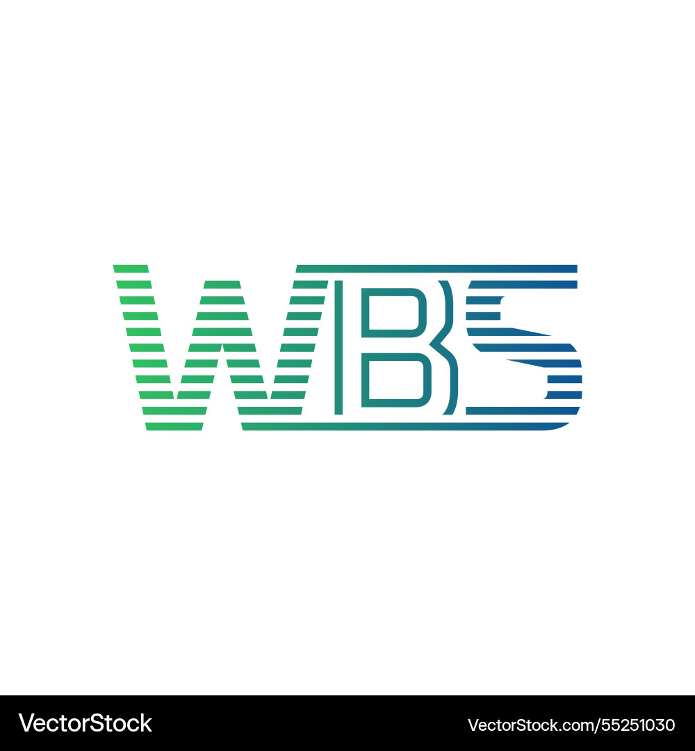 Modern wbs logo design letter minimalist Vector Image