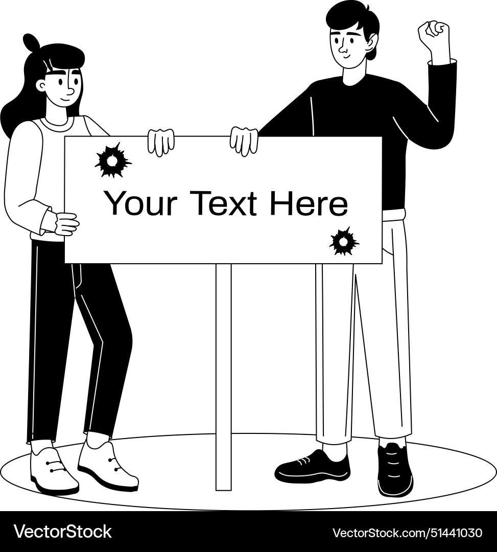 Protest sign Royalty Free Vector Image - VectorStock