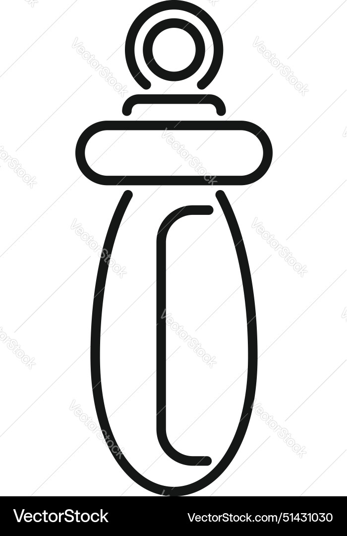 Simple line art of baby pacifier Royalty Free Vector Image