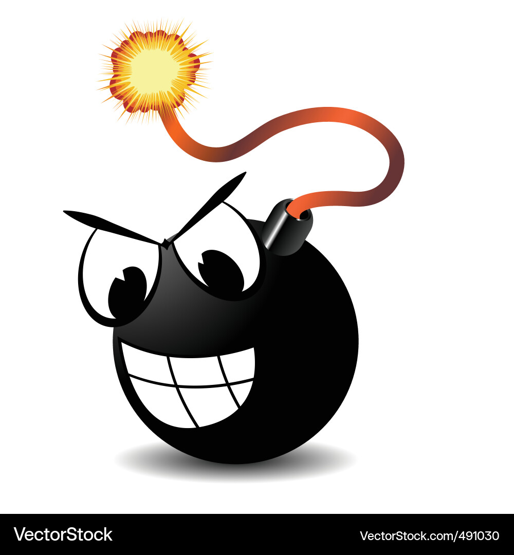 Smiling Bomb Royalty Free Vector Image - VectorStock