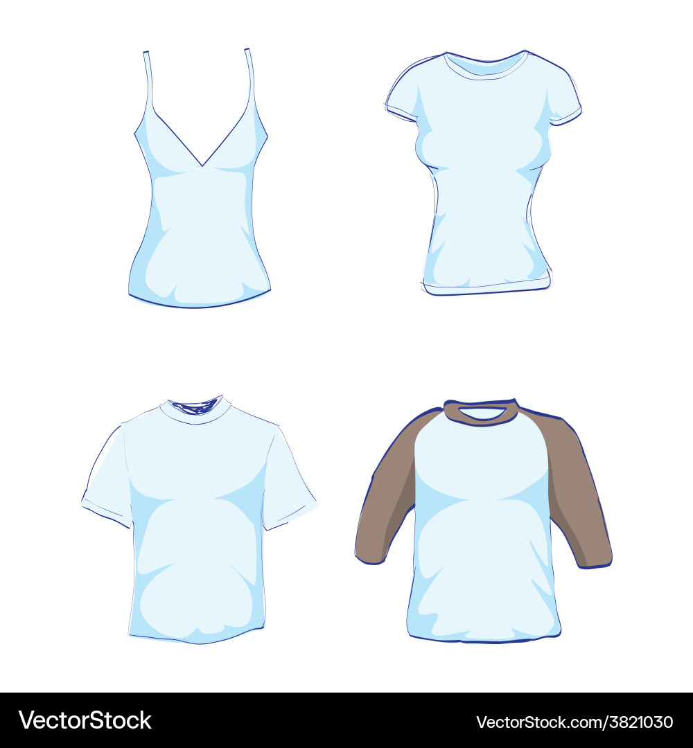 T-shirts Royalty Free Vector Image - VectorStock