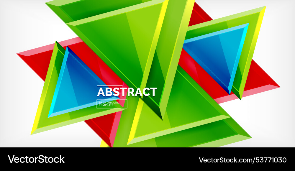 Triangle Glass Shapes Geometric Abstract Vector Image