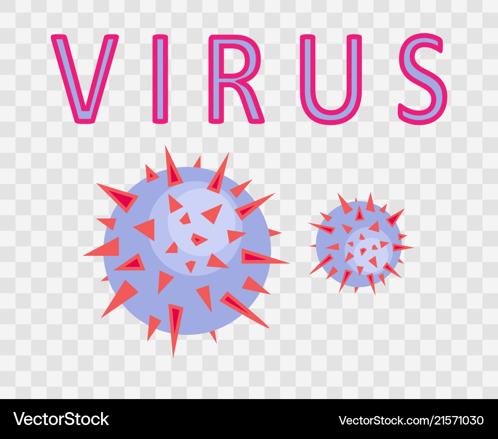 Virus set isolated Royalty Free Vector Image - VectorStock