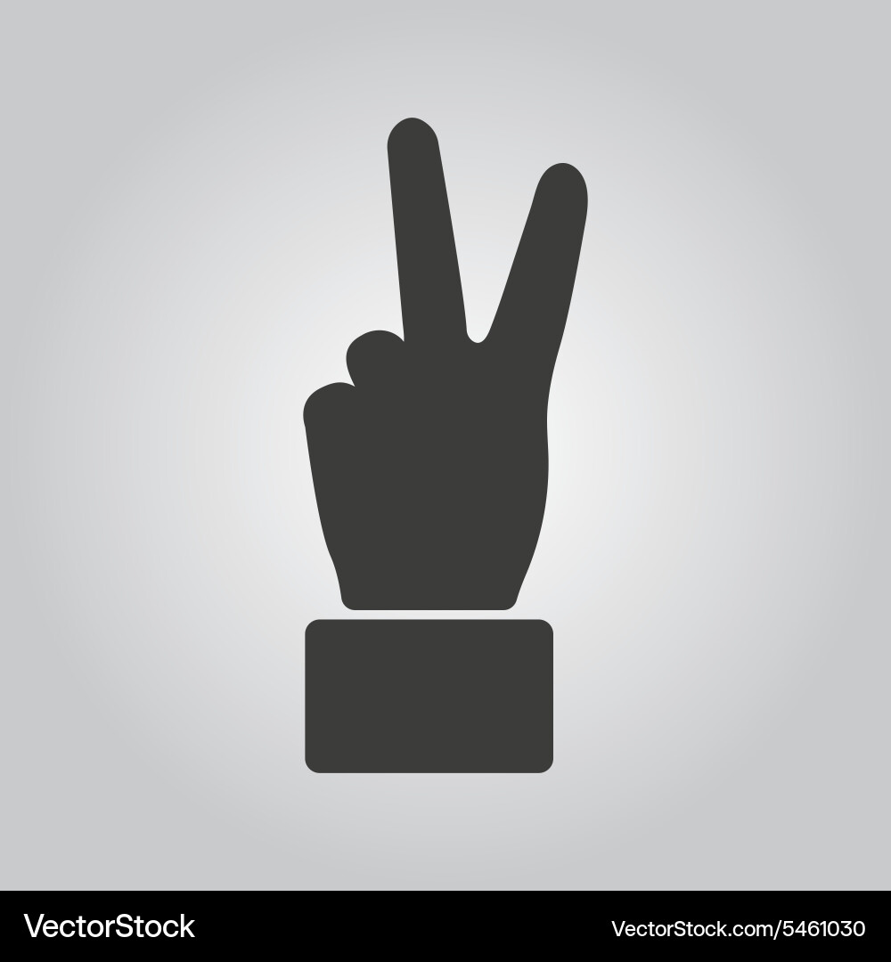 Zeigen Sie den Sieg Geste Symbol Siege Lizenzfreier Vektor