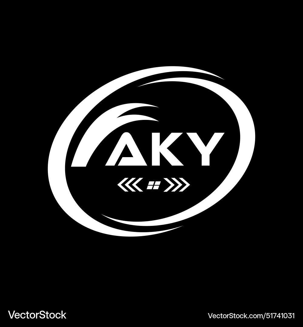 Aky letter logo design simple and modern Vector Image