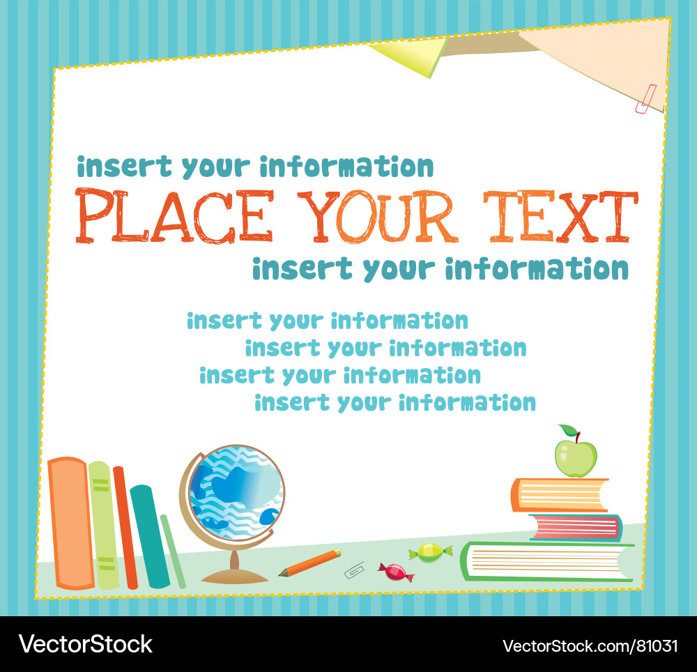 Back to school frame Royalty Free Vector Image