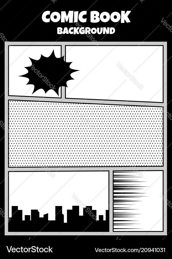 Action Comic Book Cover Page Vector Images (over 100)
