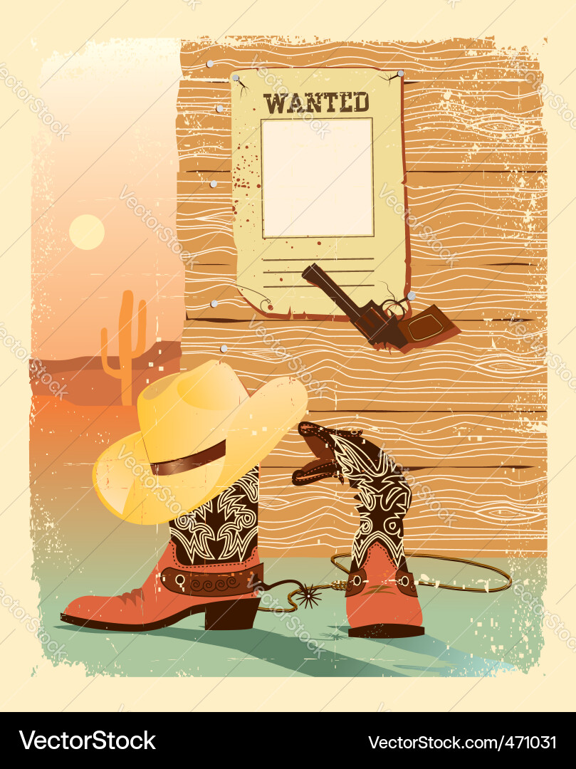 Cowboy poster Royalty Free Vector Image - VectorStock