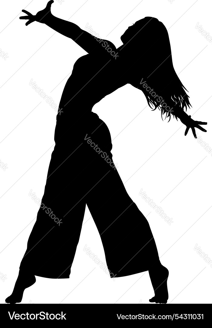 Dancer silhouette Royalty Free Vector Image - VectorStock