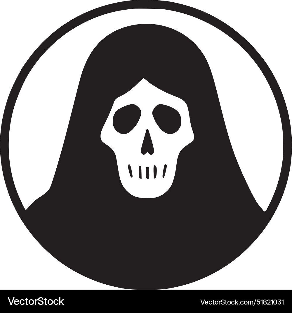 Death - minimalist and flat logo Royalty Free Vector Image