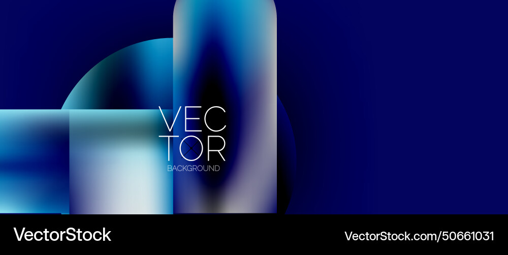 Geometric shapes fluid gradient abstract minimal Vector Image