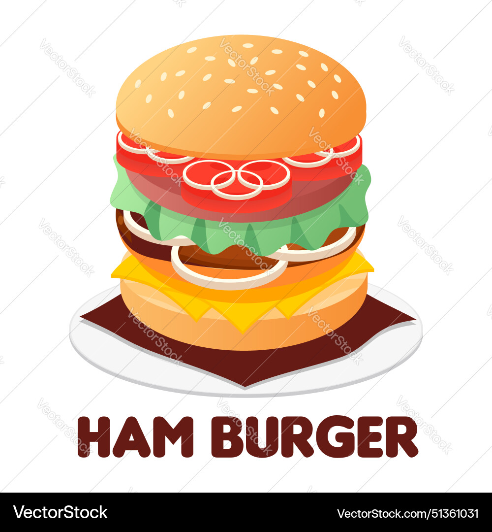 Hamburger Royalty Free Vector Image - VectorStock