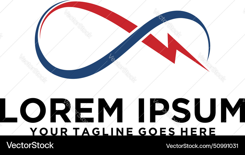 Infinity power energy logo idea Royalty Free Vector Image