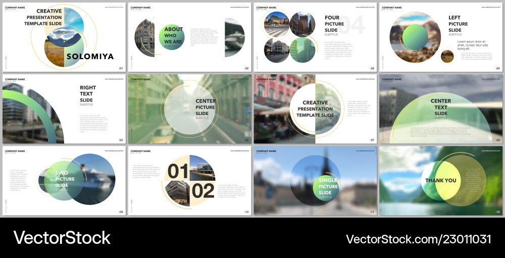 Minimal Circle Presentation Templates Royalty Free Vector