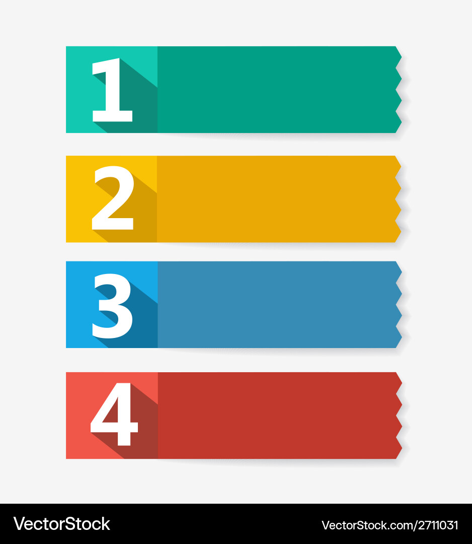 Numbered banners Royalty Free Vector Image - VectorStock