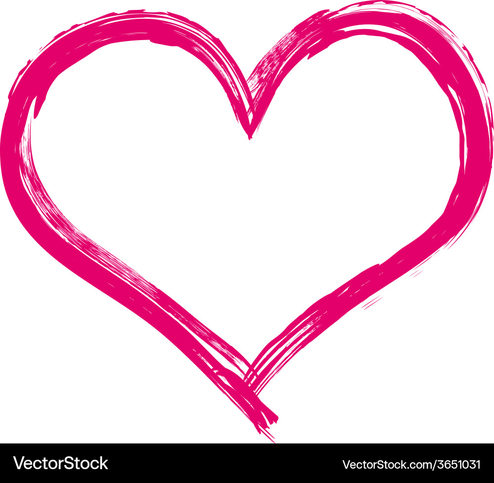 Painted heart Royalty Free Vector Image - VectorStock