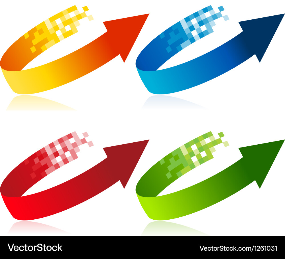 Pixel arrow symbols Royalty Free Vector Image - VectorStock