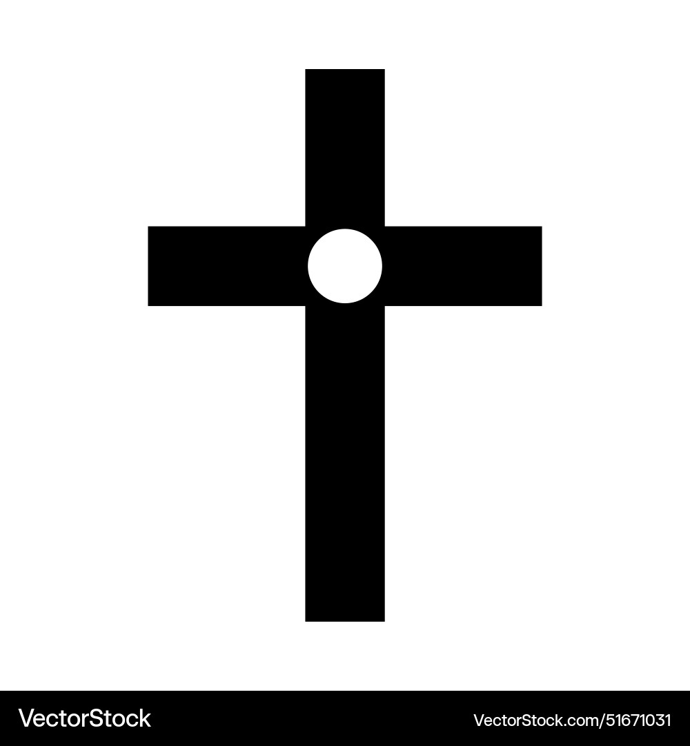 Simple cross icon christian symbol Royalty Free Vector Image