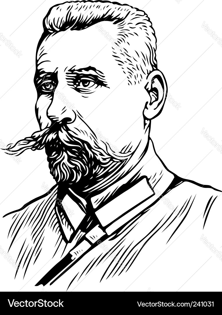 Stern Soldier Portrait Royalty Free Vector Image