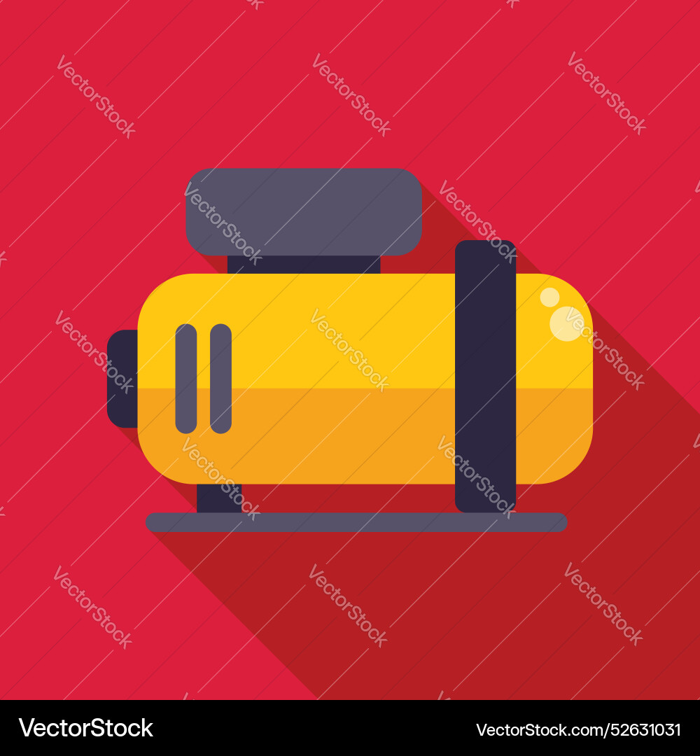 Yellow air compressor providing compressed Vector Image