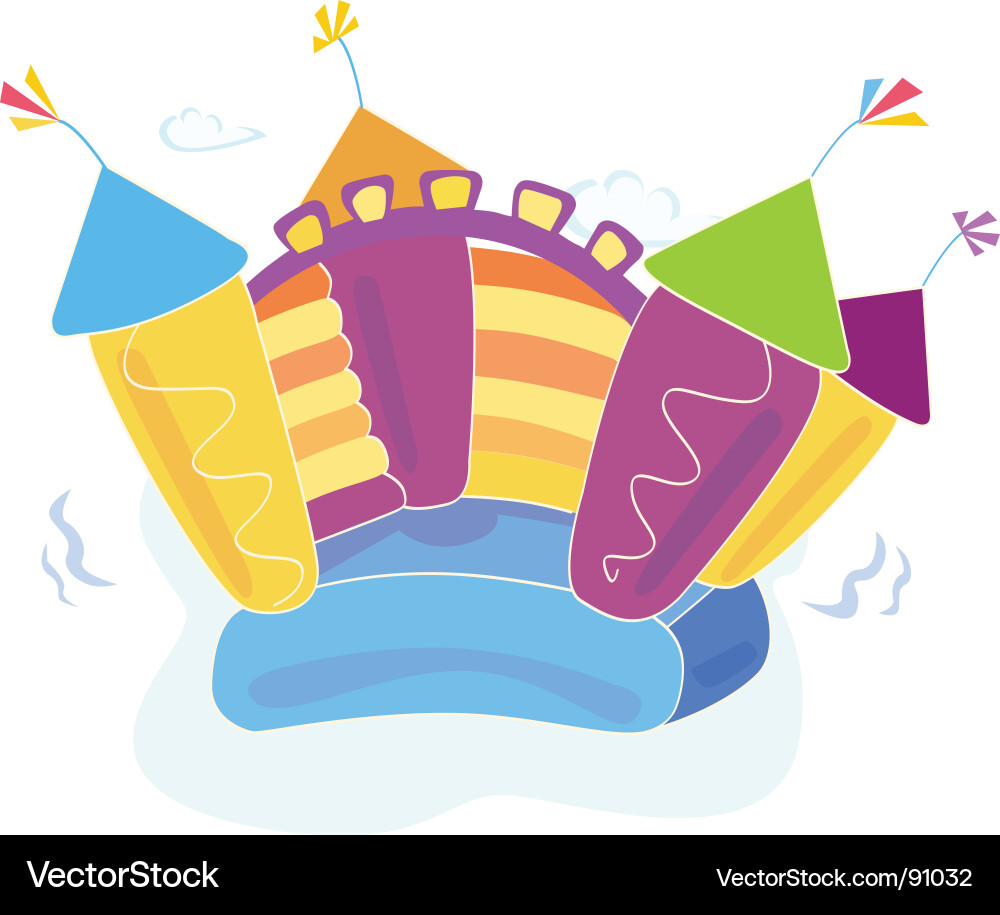Bouncy castle Royalty Free Vector Image - VectorStock