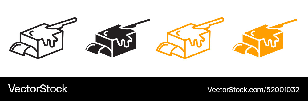 Butter icon line art Royalty Free Vector Image