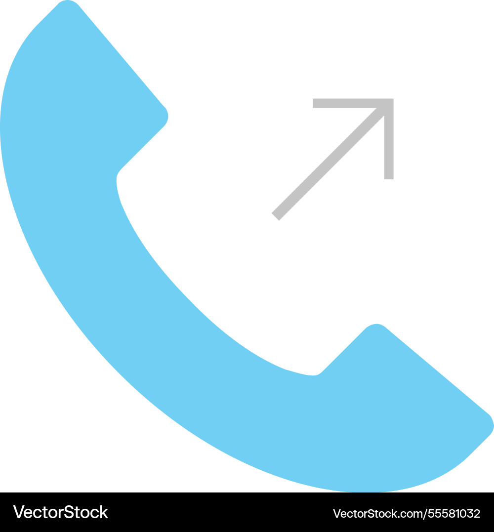 Call flat web icon concept Royalty Free Vector Image