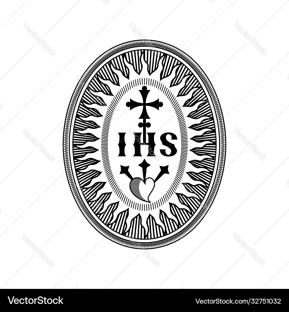 Jesuit Order Emblem Royalty Free Vector Image - VectorStock