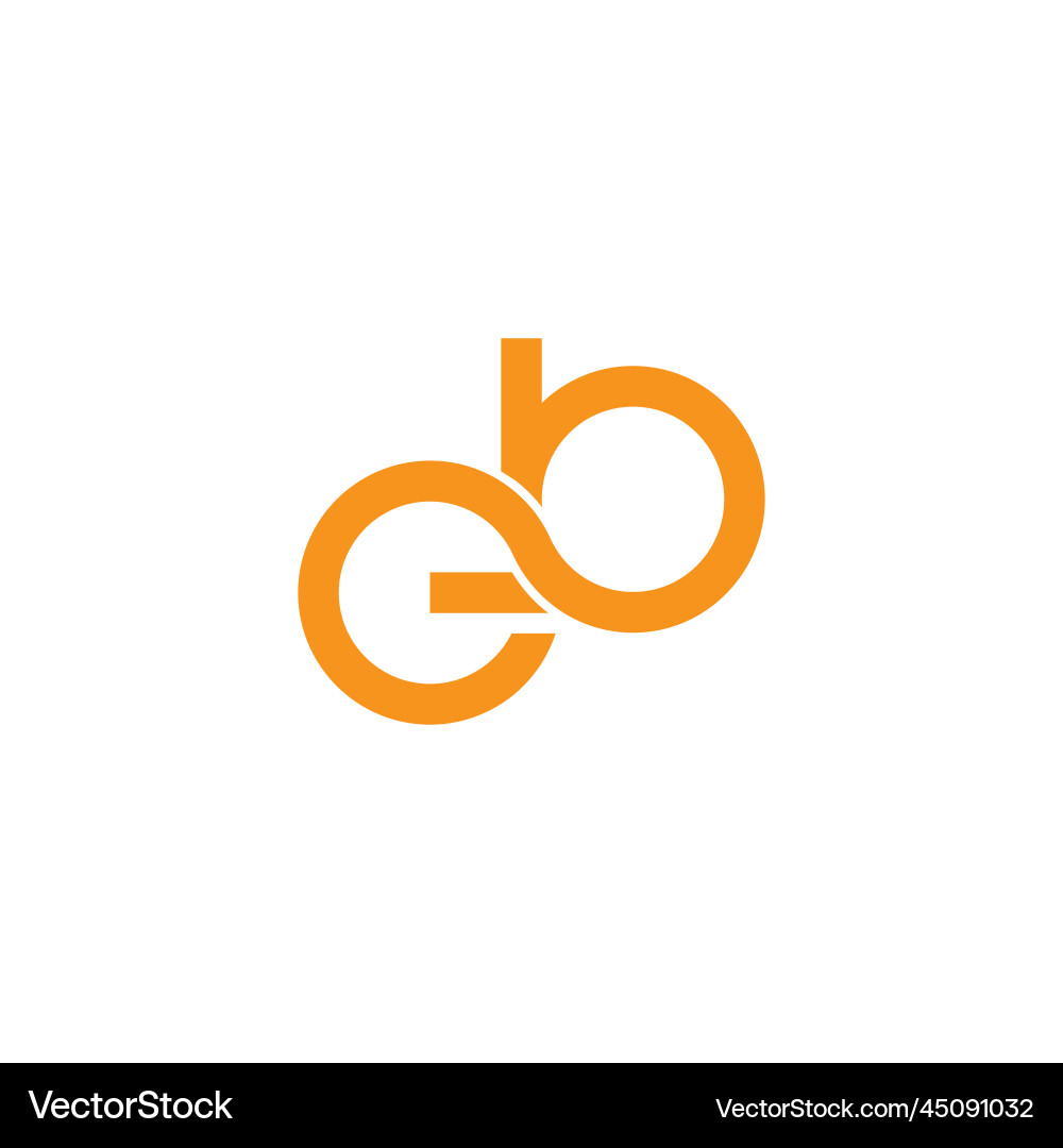 Letter loop curve geometric logo Royalty Free Vector Image